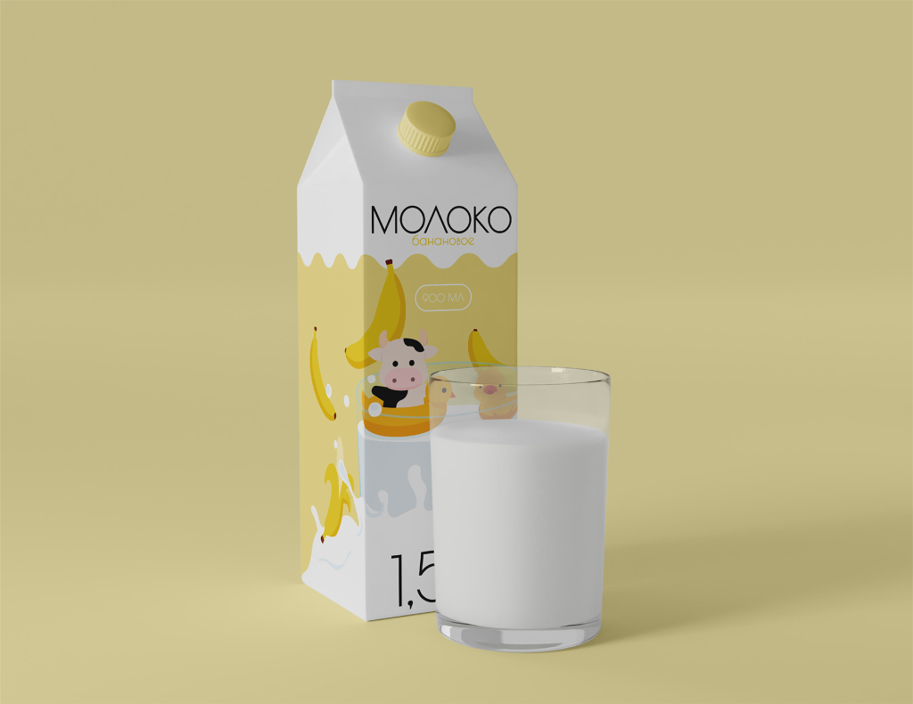 Russian milk packaging designed by Denis Grigorev – inspiration design