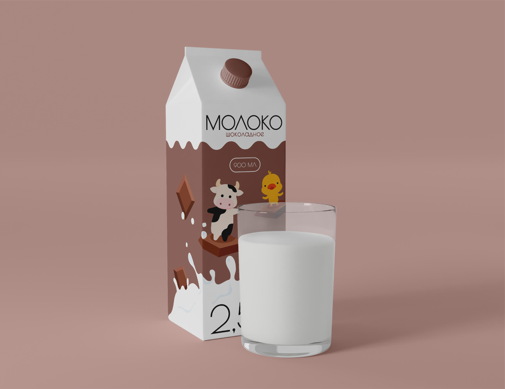 Russian milk packaging designed by Denis Grigorev – inspiration design